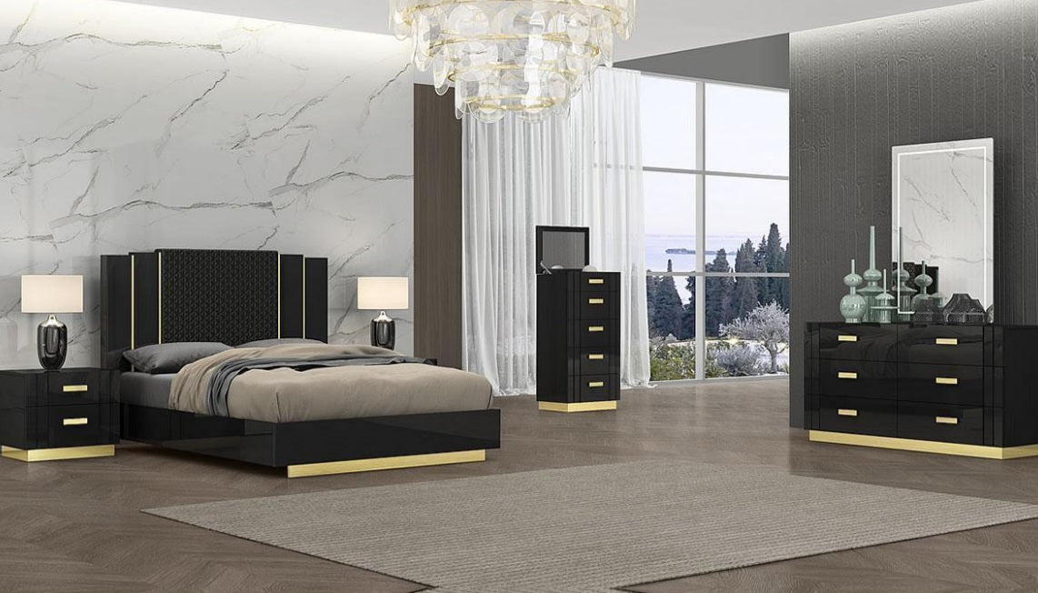 Desire mirrored LED Bed Set – Northern Interiors